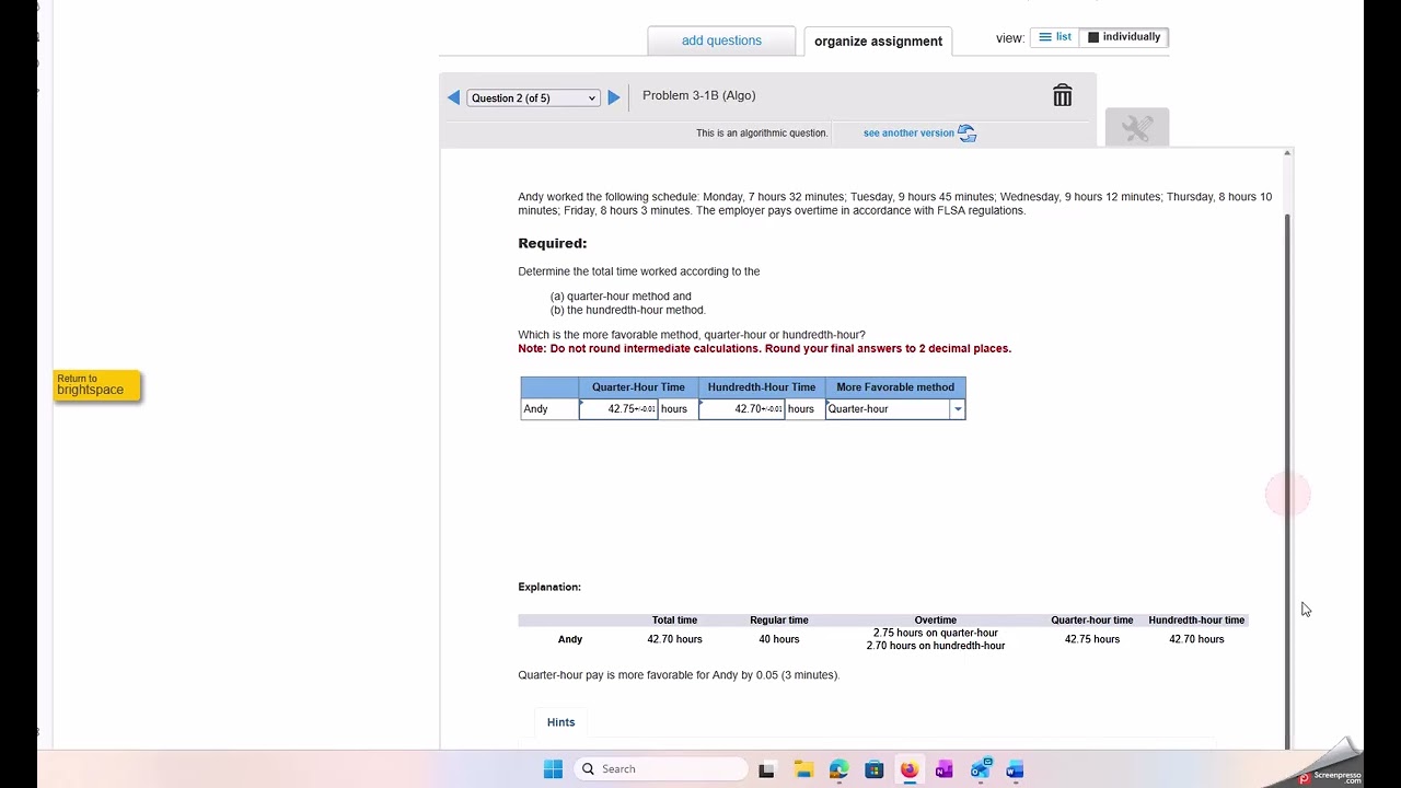 Payroll Accounting Chapter 3 Exercises & Problems