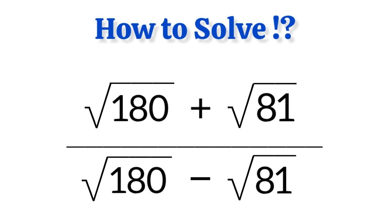 Nice Square Root Question | Radical Problem | Maths Olympiad