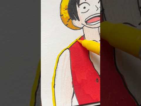 Drawing luffy background || One piece character drawing || anime drawing | #zoro #anime #shorts #art