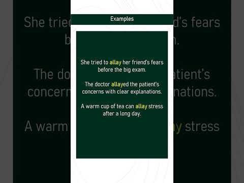 allay # Expand Your English Vocabulary