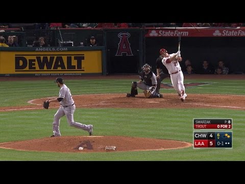 Trout clubs three-run homer to left-center