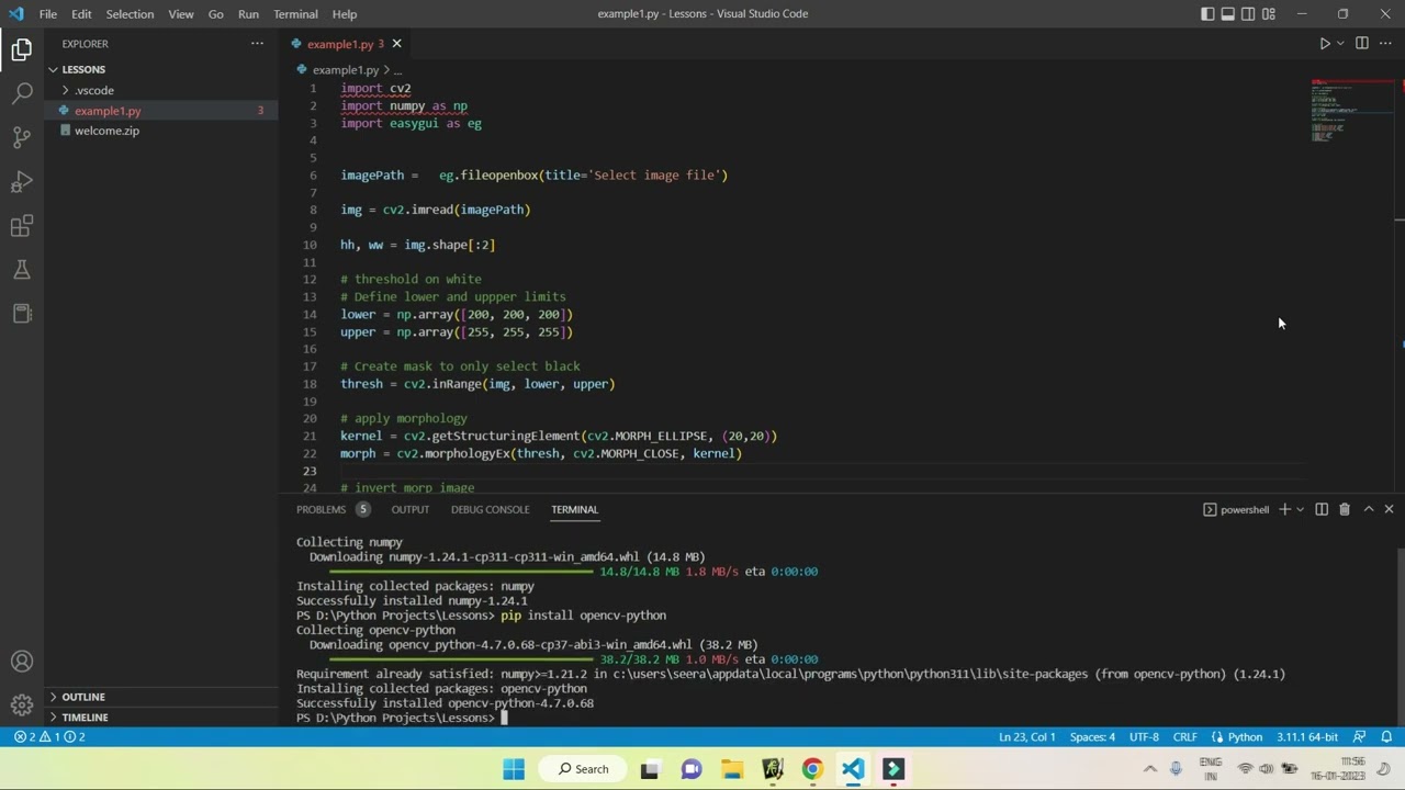 Unable to import cv2 and numpy | Pylint E0401 import Error