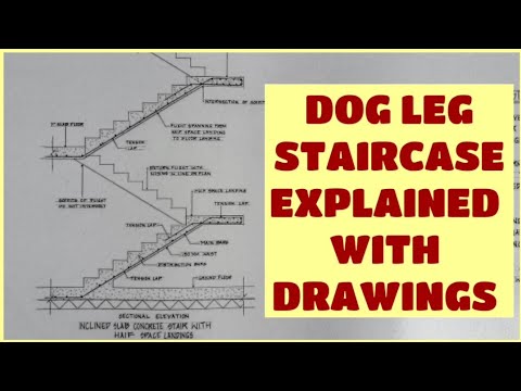 What is Dog leg Staircase | Dog Leg Staircase Explained With Drawings | Bcm-3 | Ep-10