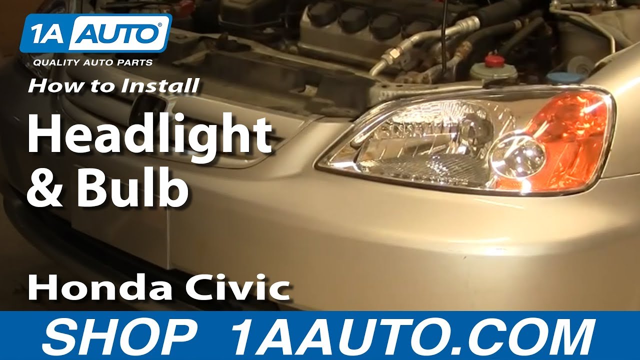 How to Replace Headlight 01-03 Honda Civic