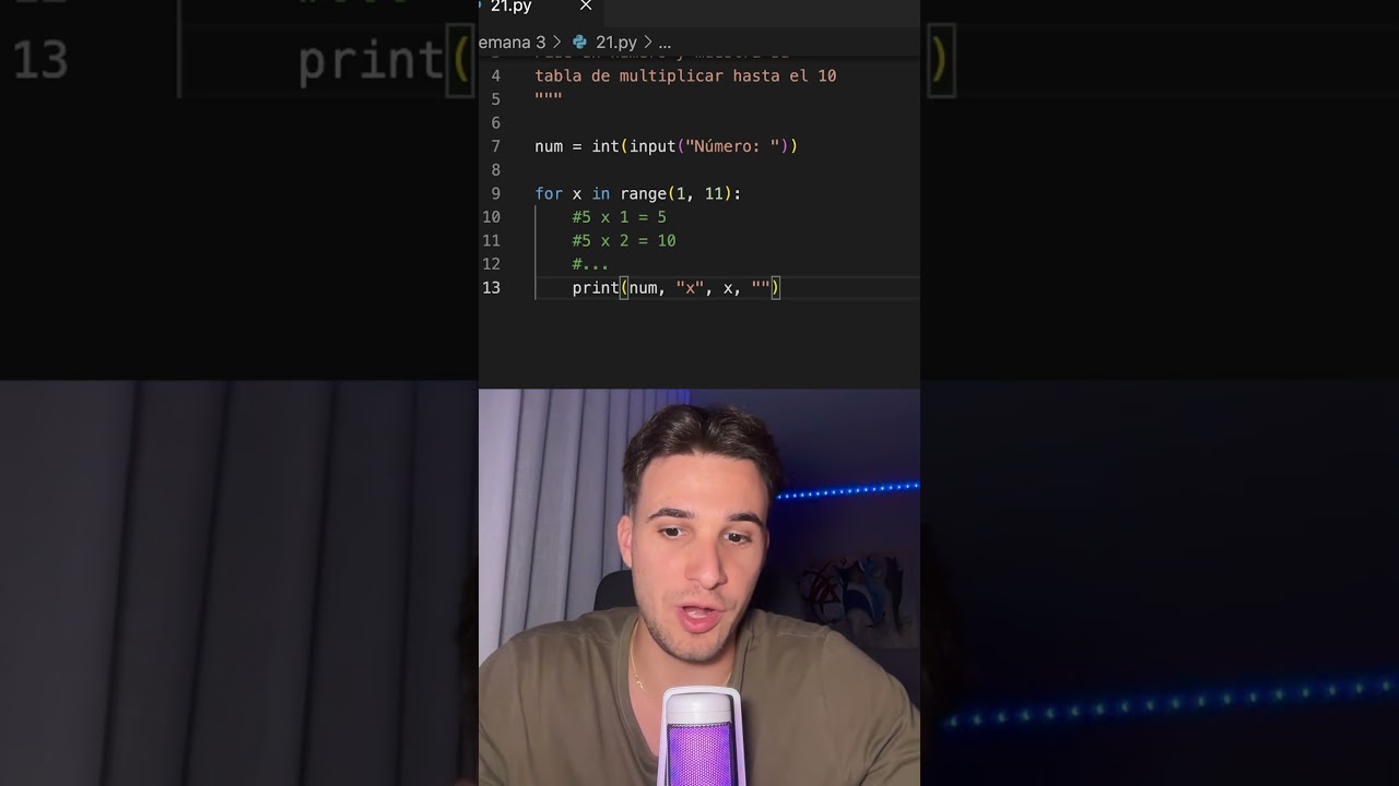 ✖️ Generate the multiplication table in Python #Python