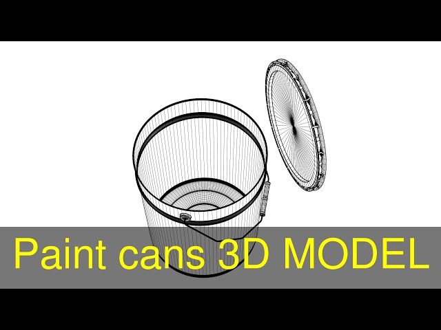Paint cans 3D Model - FlatPyramid