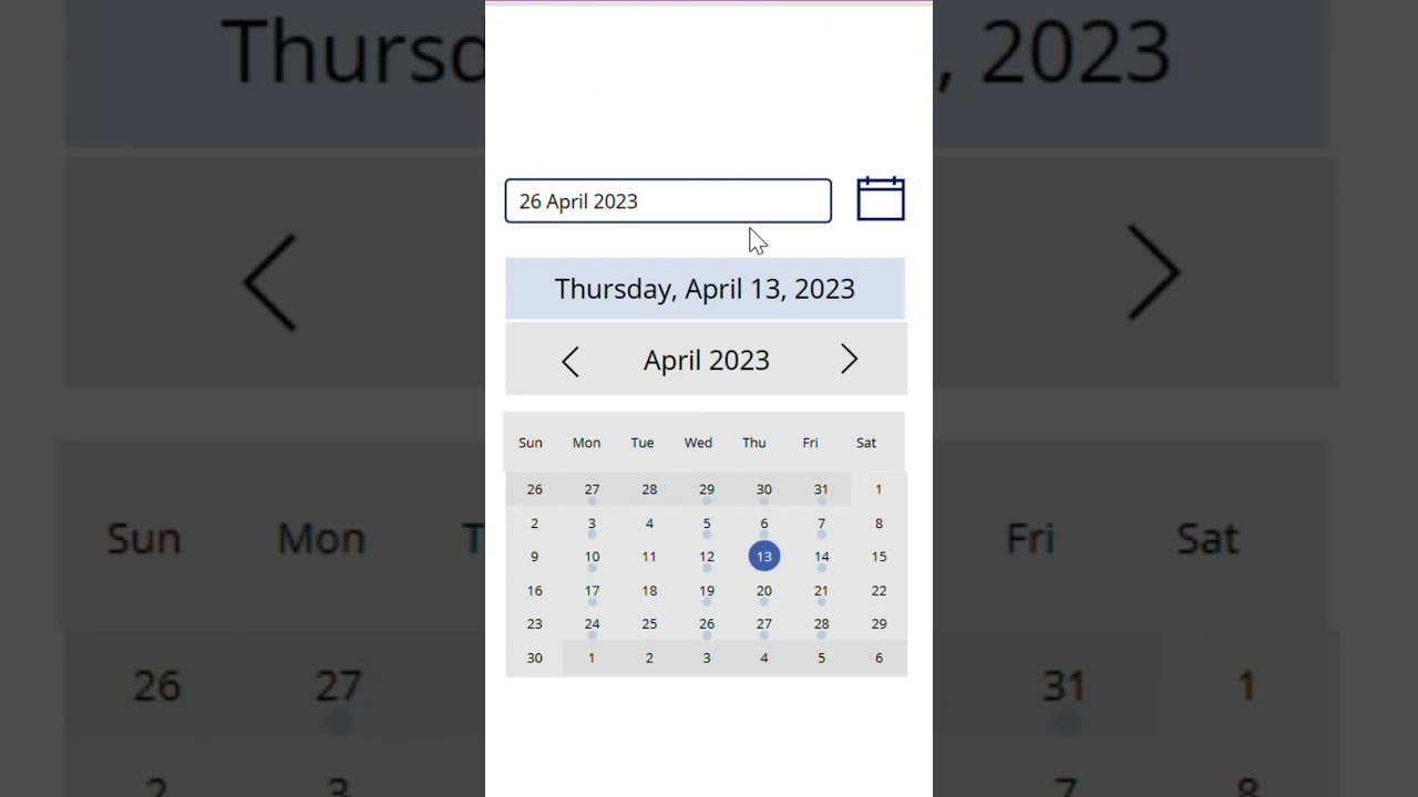 Custom Date Picker Control in Power Apps | #sbPowerDev