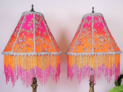 Making Bohemian Style Lampshades - Victorian Lampshades by Crystal Hayes at EleganceLamps.com