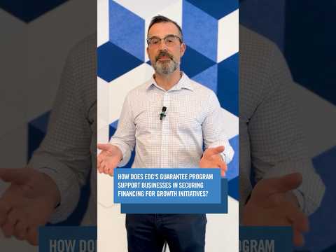 How does EDC's guarantee program support businesses in financing for various growth initiatives?