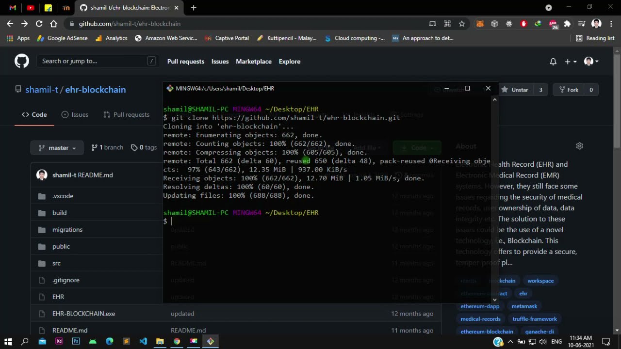 EHR Project part1 | cloning repository