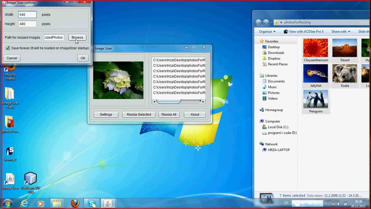 Image sizer - resizes your images in a second!