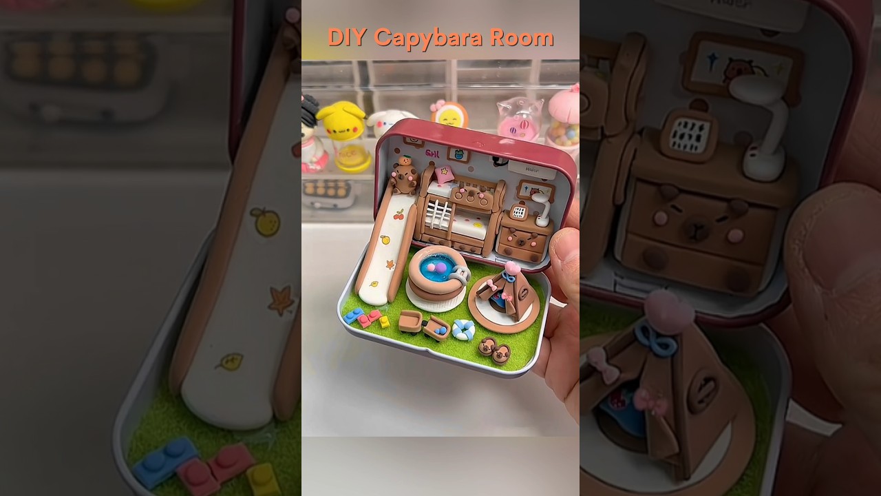 Capybara mini Room DIY ideas #capybara  #diycrafts  #cutecraft