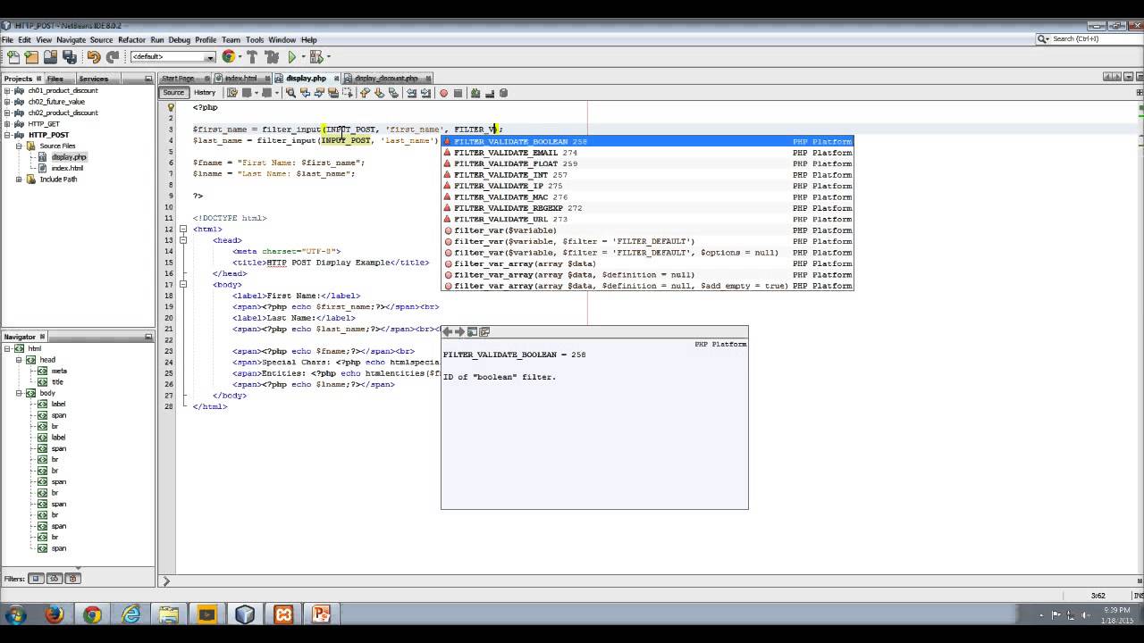 Ch 2 - PHP Filter_Input function