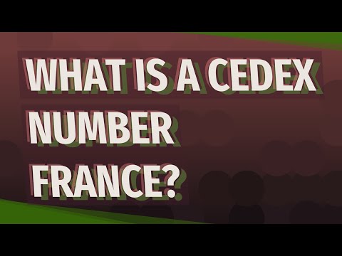 What is a CEDEX number France?