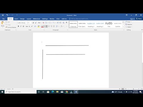 How to Draw Straight Lines Vertical & Horizontal in MS Word