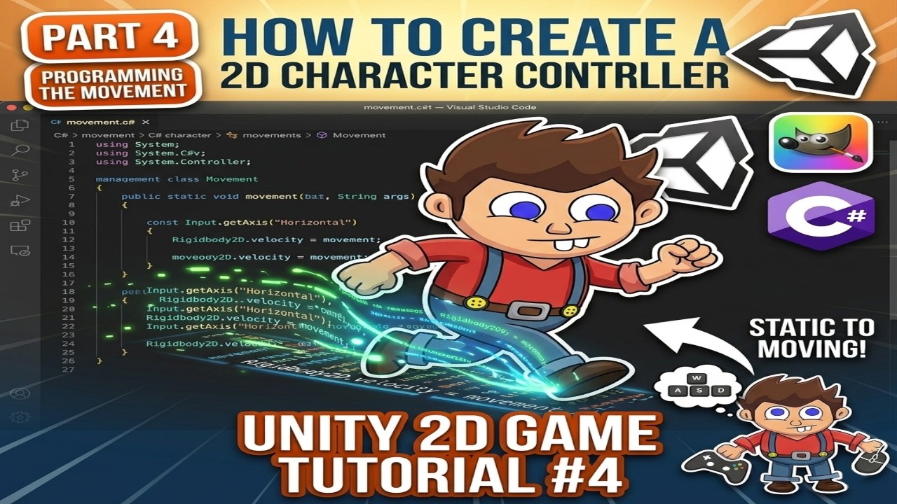 How to Create a 2D Character Controller in Unity | 2D Game Tutorial #4