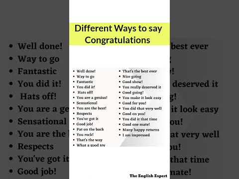 Different Ways to say Congratulations | #congratulations #englishgrammar #trending