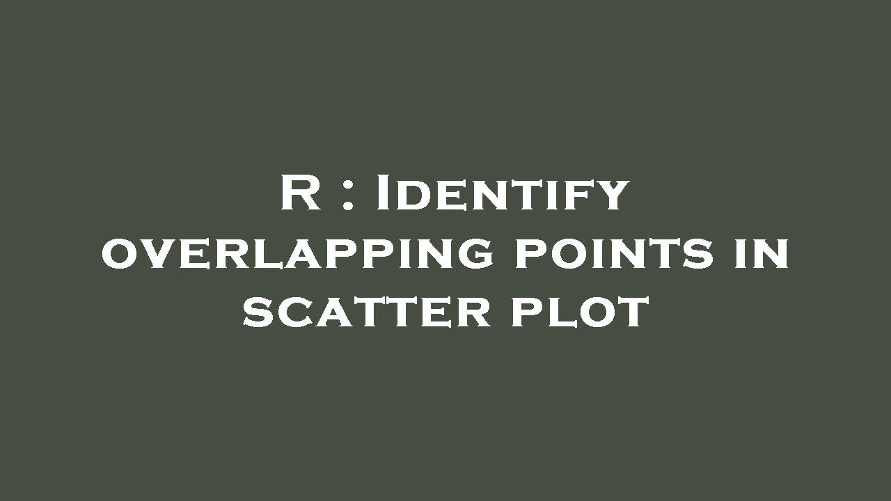 R : Identify overlapping points in scatter plot
