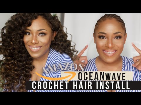 AMAZON OCEAN WAVE CROCHET HAIR INSTALL| LIA LAVON
