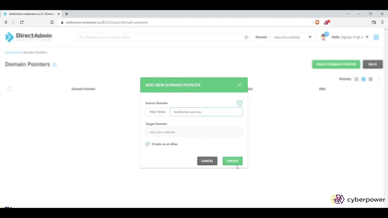 How to create a domain pointer in DirectAdmin - Voxfor