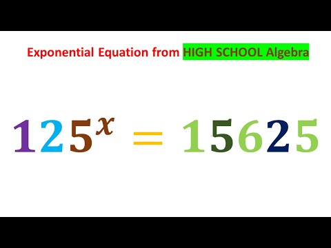 What power of 125 is 15625 ? | Basic Algebra | Exponents | USA School Math