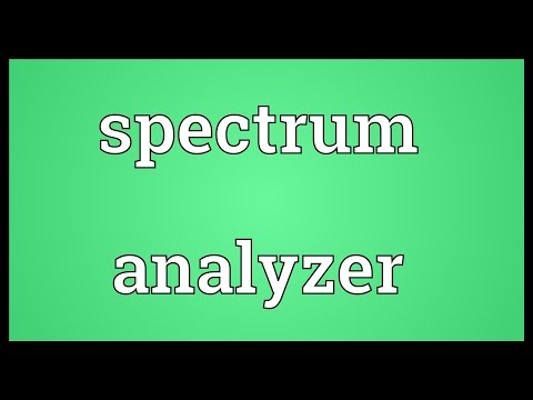 Spectrum analyzer Meaning