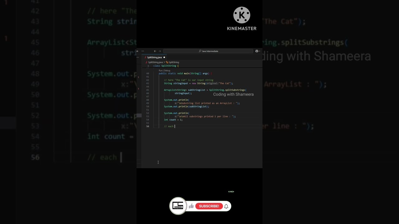 Split String into multiple Strings|@CodingwithShameera1 #coding #java