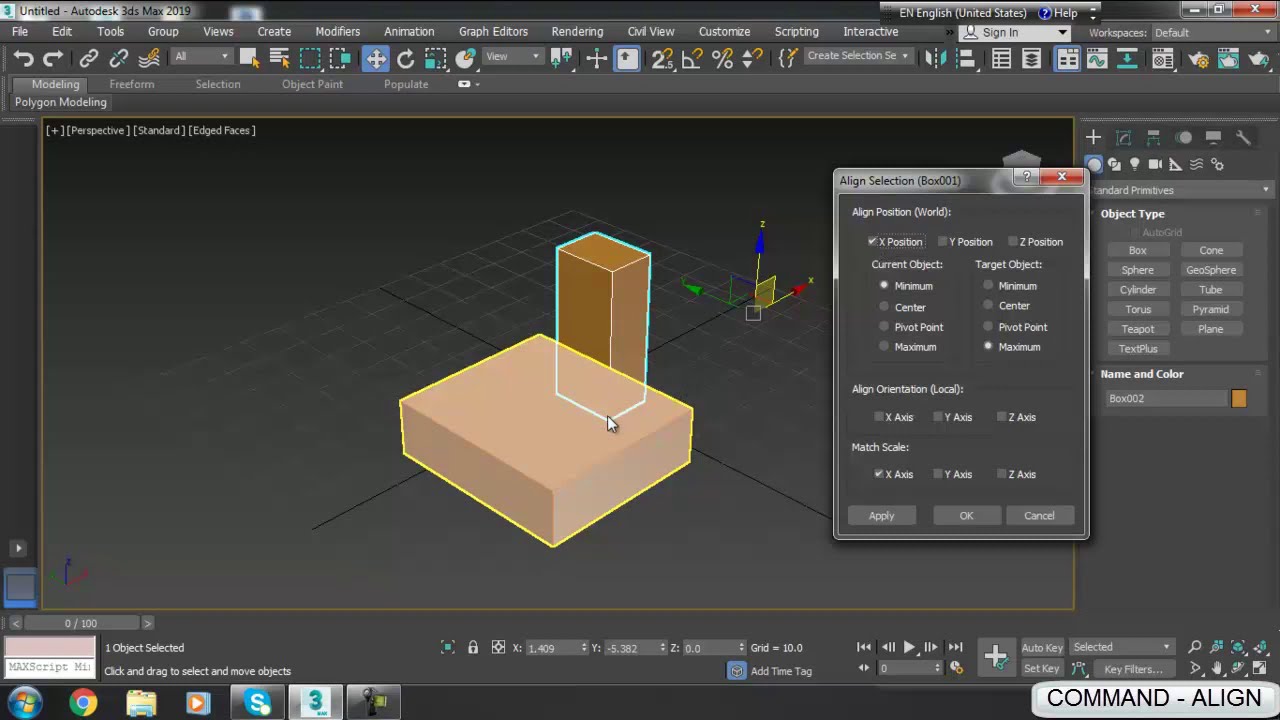3DS MAX ALIGN COMMAND