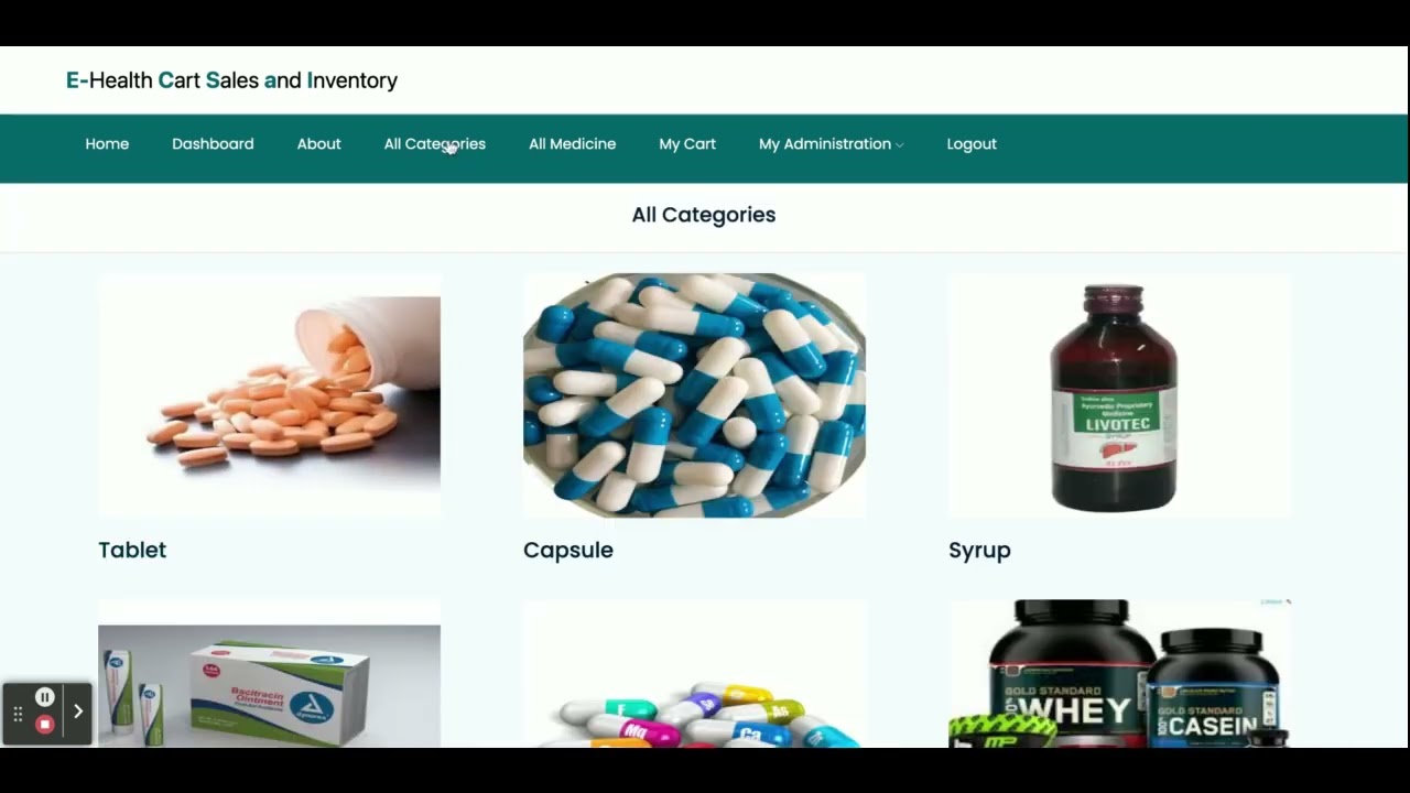 E Health Cart Sales and Inventory System | Spring Boot Angular Project | Spring Boot CRUD Project