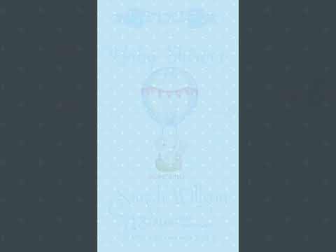 Hot air balloons, elephant, Baby Shower, Animated video Invitation