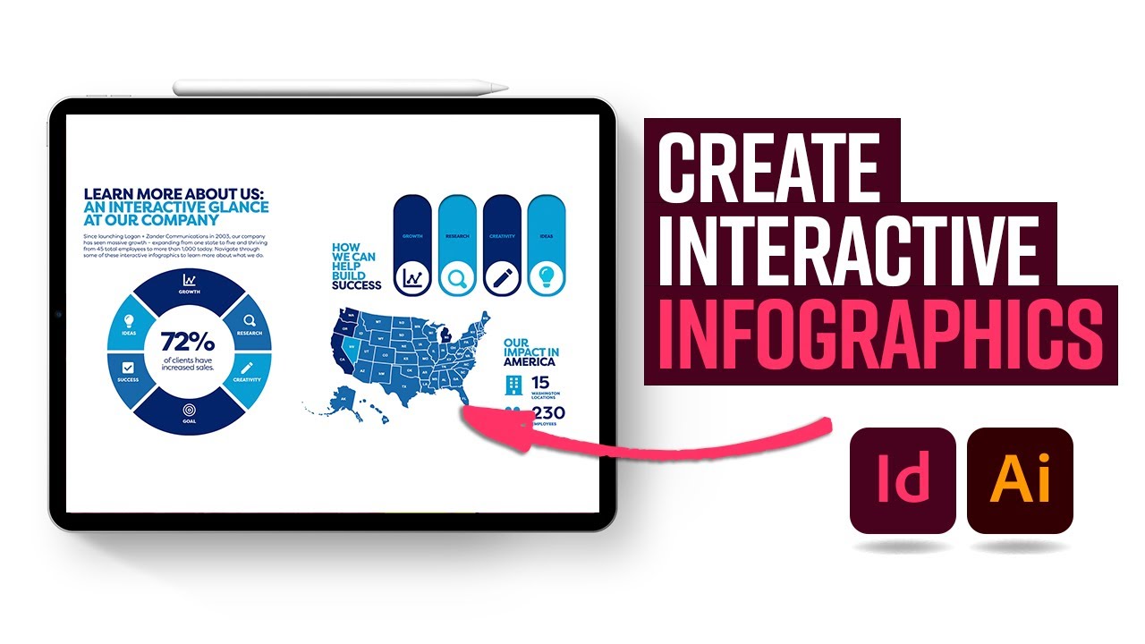 Learn how to create interactive infographics with Adobe Illustrator + InDesign