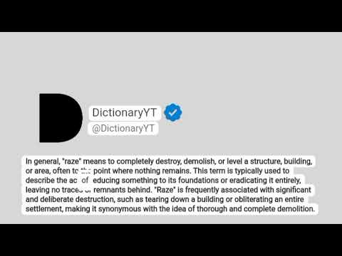 Raze Meaning in English