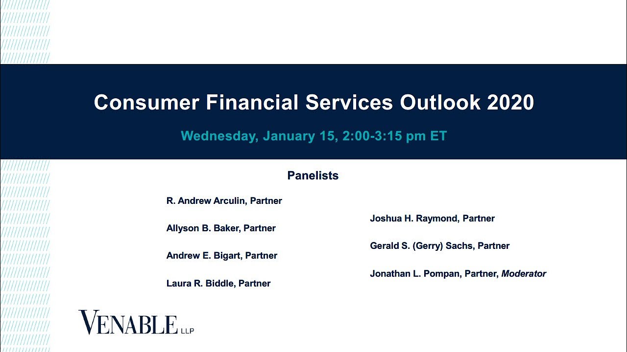 Consumer Financial Services Outlook 2020