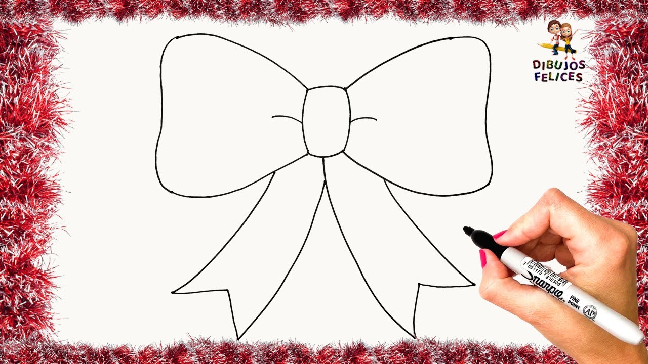 Cómo Dibujar Un Lazo Paso A Paso 🎀 Dibujos De Navidad