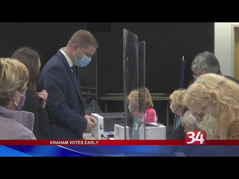 Jared Kraham places early vote