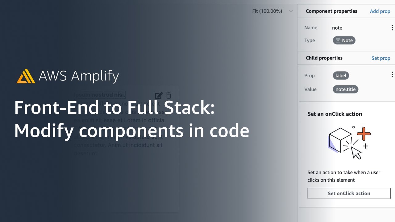 Frontend to Full Stack: Modify AWS Amplify Studio Components in Code | Amazon Web Services