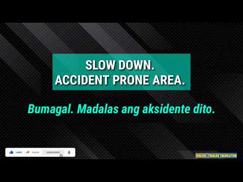 English-Tagalog Road Signs and Directions
