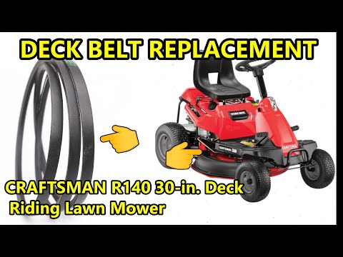 How to Replace the 30-inch Deck Belt on the Craftsman R 140 Riding lawnmower