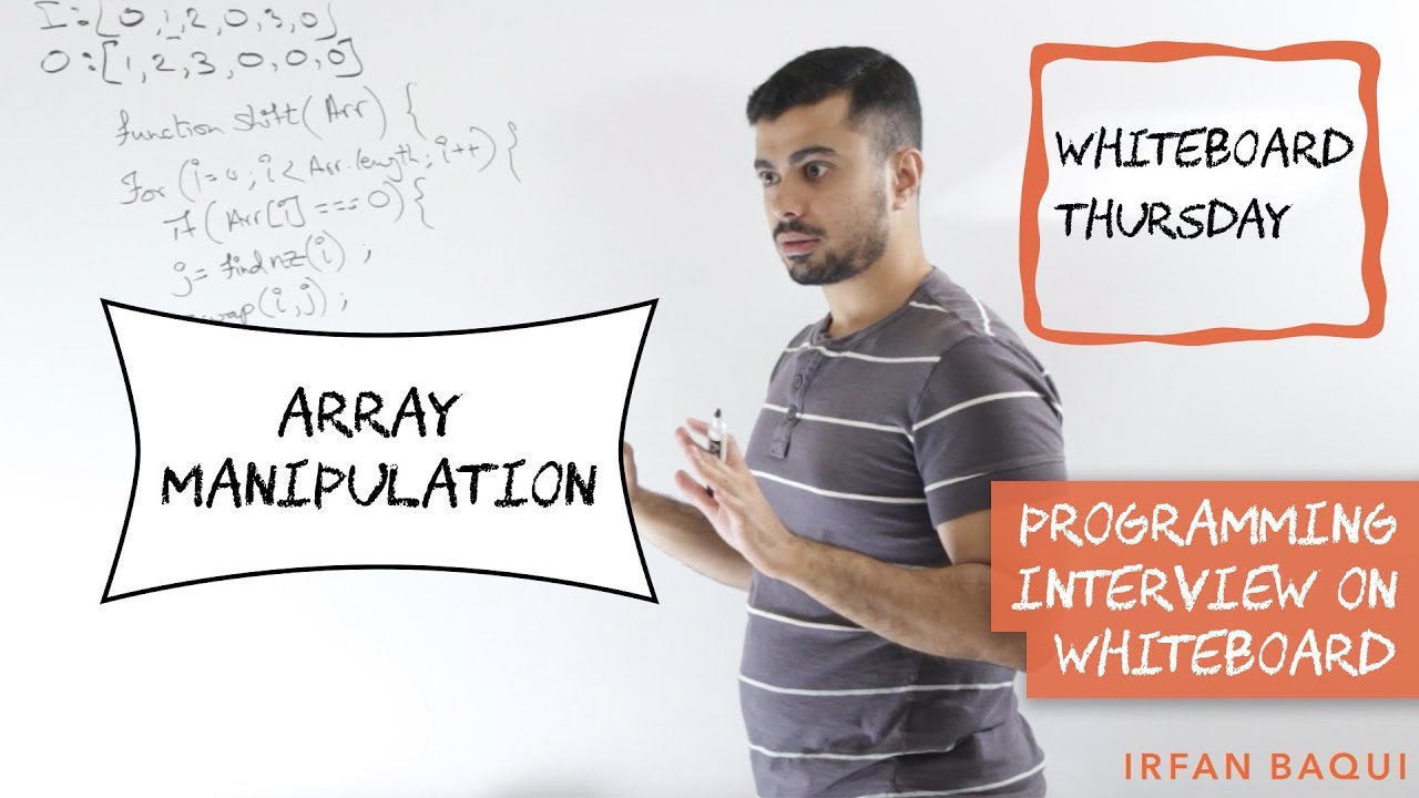 Array Manipulation in Place: Coding Interview Question in Whiteboard Thursday