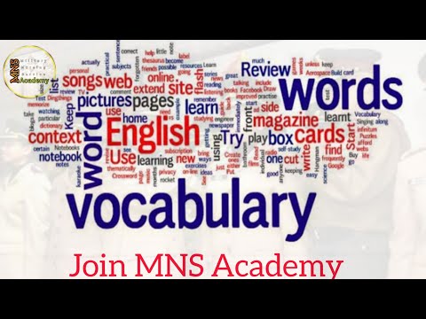 Daily vocabulary + synonyms antonyms (part 1)//Join MNS Academy