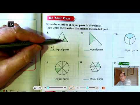 3rd grade GO Math-Lesson 8.3 Unit Fractions of a Whole pages 329-332