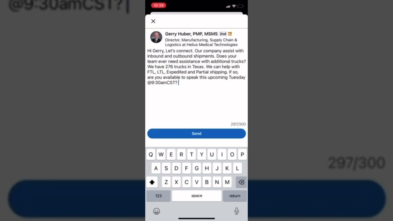 Freight Broker/Freight Agent Direct Shipper LinkedIn/Sales Navigator Script