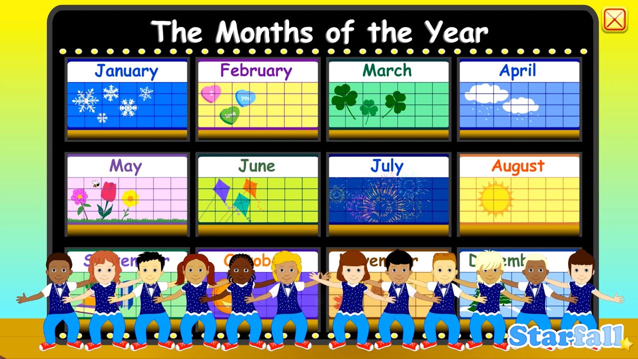 Months of the Year — a Starfall™ Movie from Starfall.com