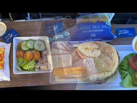 Alaska airlines first class food From Burbank to Portland