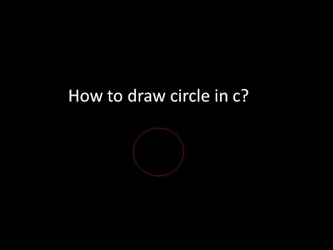 How to draw circle in c ?