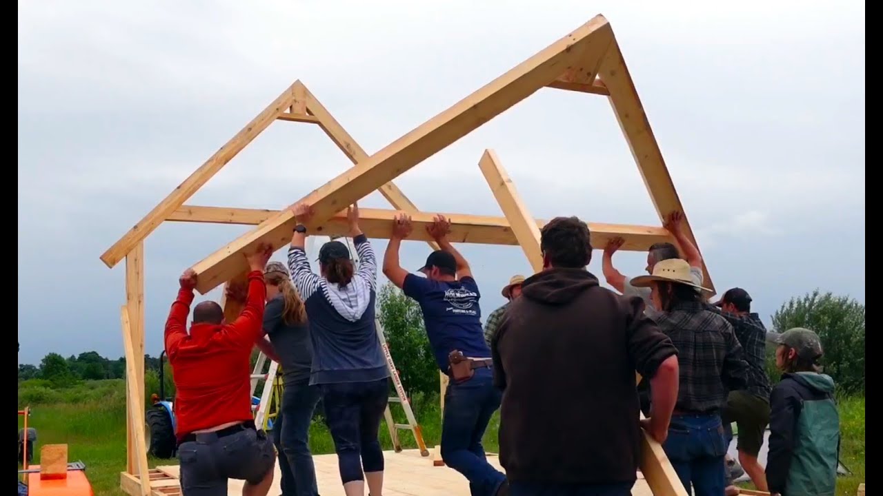 TIMBER FRAME Cabin in 4 Days!