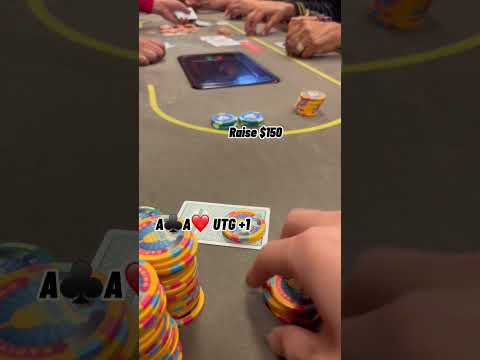 $1500 pot in 1/3 game with pocket aces! TOP SET… #pokervlog #pokerhand #pokerpro