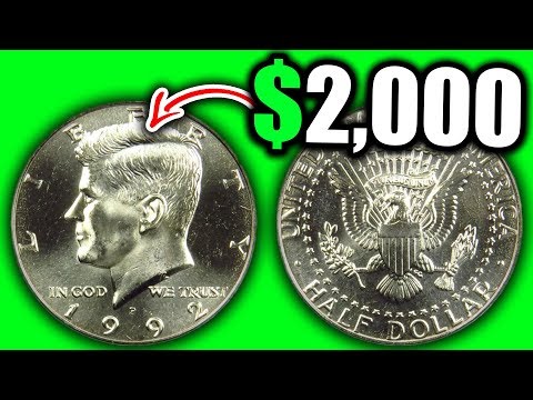 1992 KENNEDY HALF DOLLAR COINS WORTH MONEY - ERROR COINS AND HIGH GRADE COINS!!