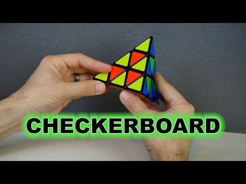 Pyraminx Puzzle: Easiest way to create the Checkerboard Pattern