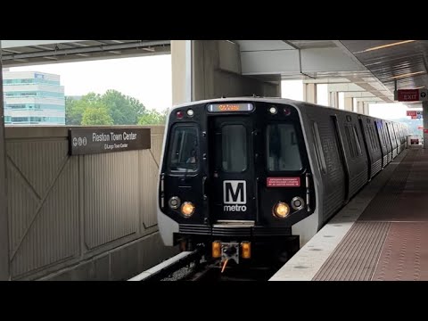 WMATA Metrorail Kawasaki 7000 Series On The Silver Line At Reston Town Center Station